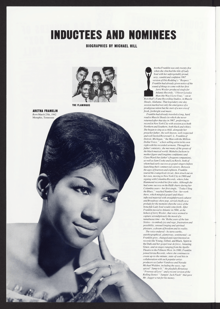 INDUCTION PROGRAMS – Rock & Roll Hall of Fame Museum Store