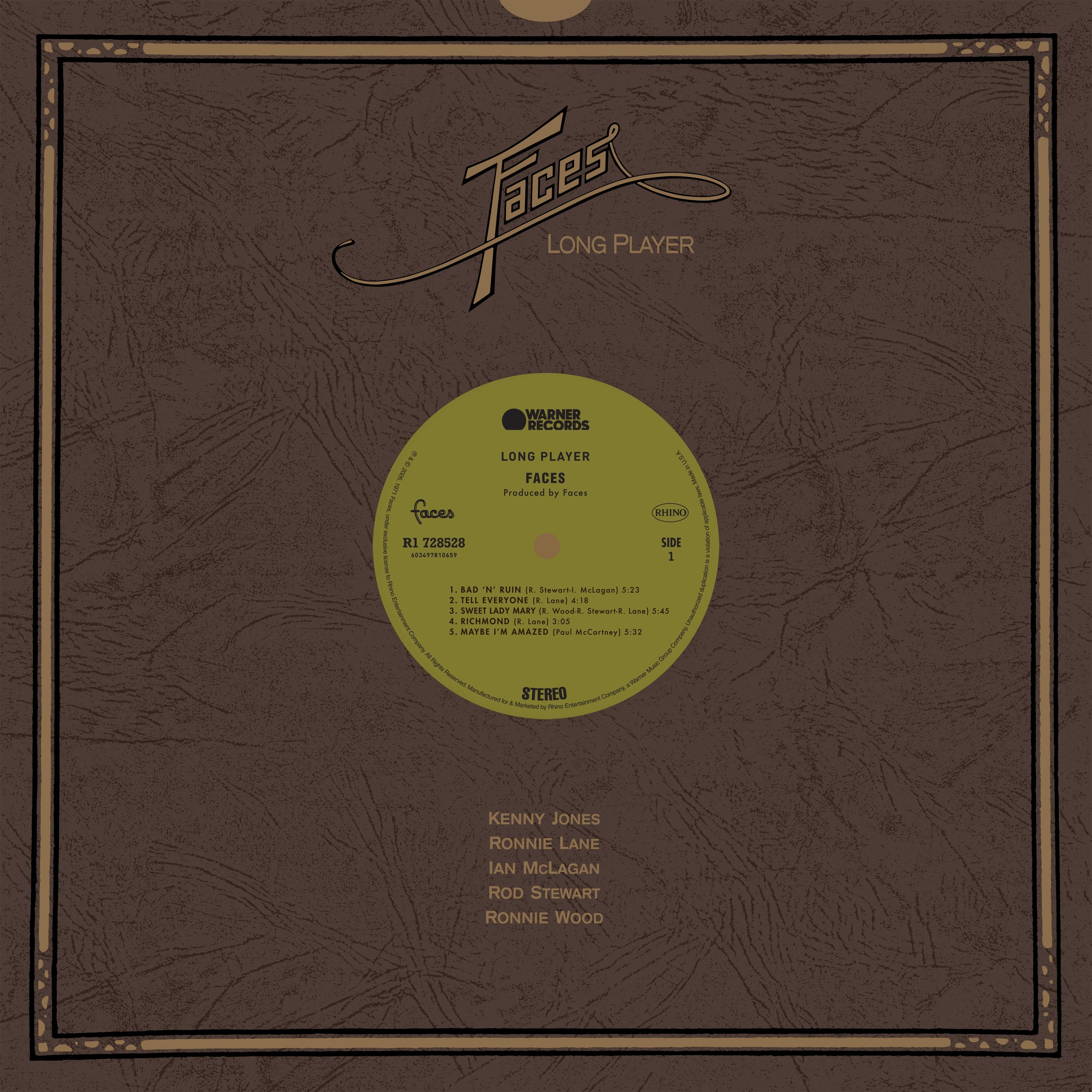 FACES - LONG PLAYER - VINYL LP – Rock & Roll Hall of Fame Museum Store