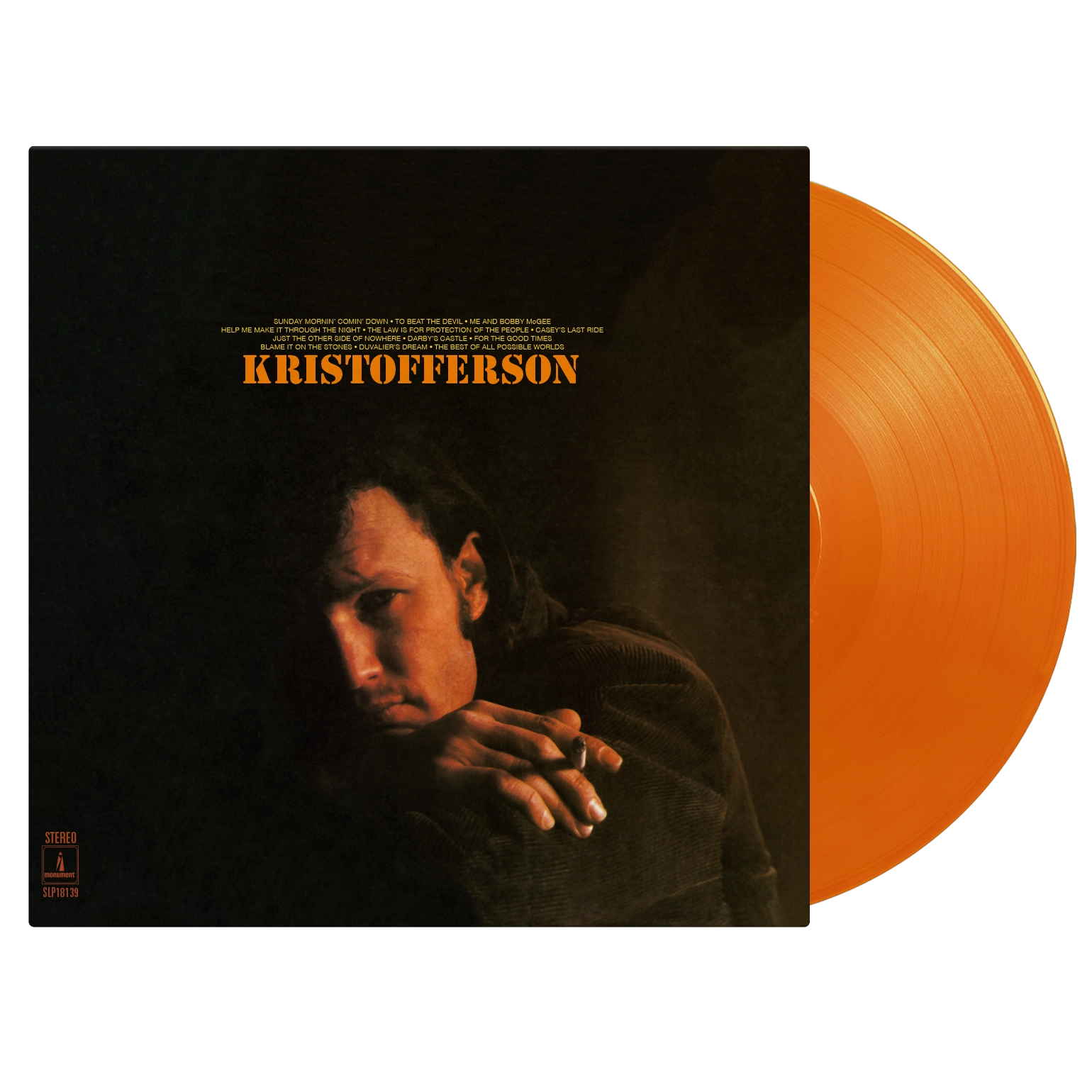 KRIS KRISTOFFERSON - KRISTOFFERSON - LE - ORANGE COLOR - VINYL LP ...