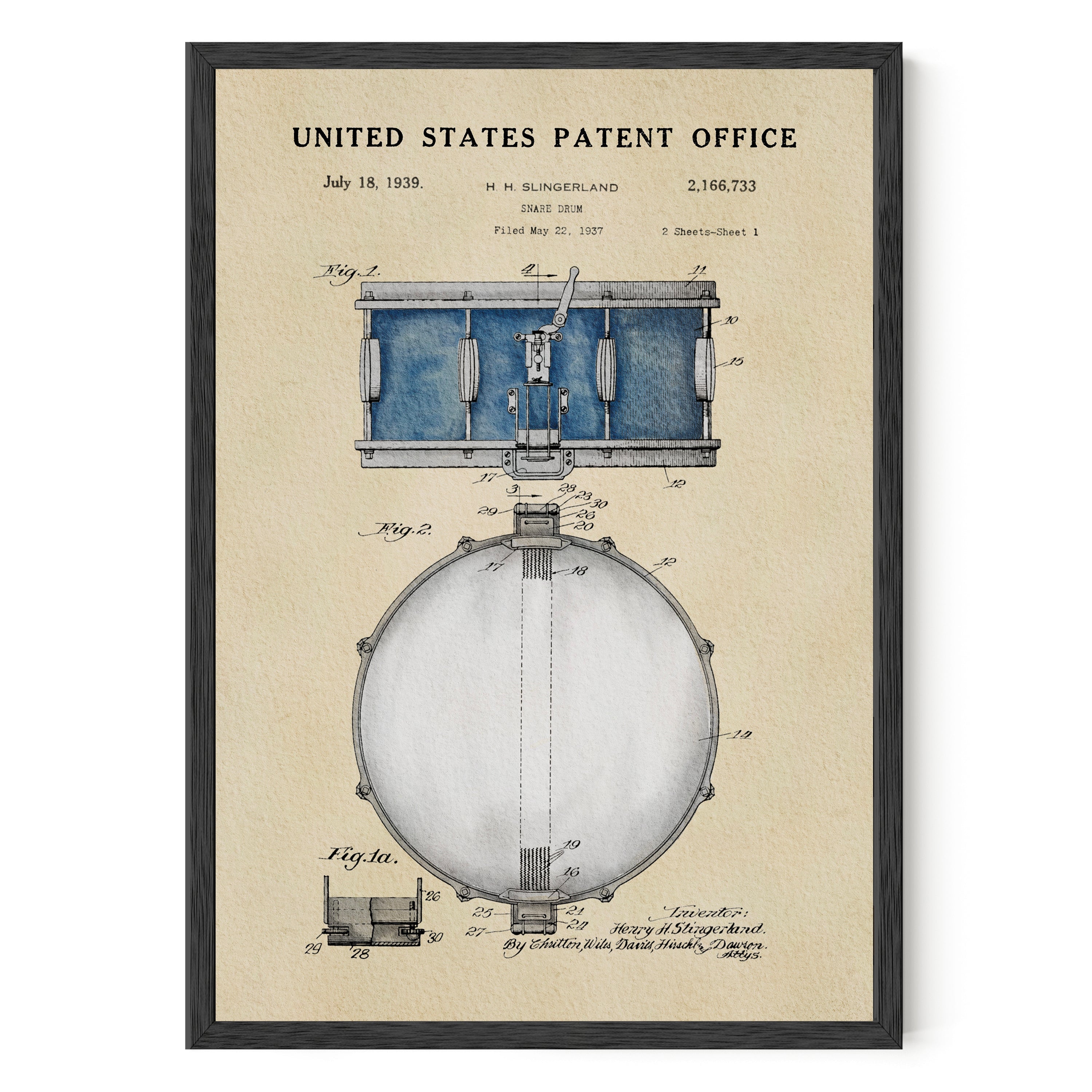 TIMELESS PATENTS - SNARE DRUM PRINT – Rock & Roll Hall of Fame Museum Store